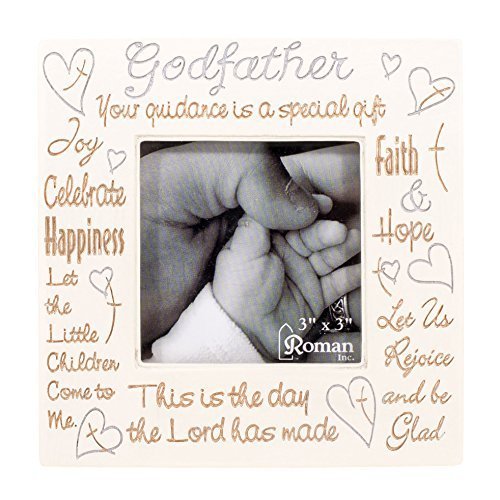 Godfather Guidance Special Words 4 x 4 Inch Resin Stone Picture Frame