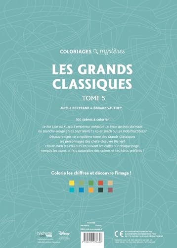 Coloriages mystères Disney - Les Grands classiques Tome 5