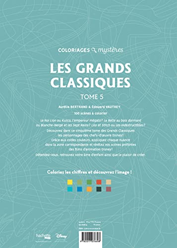 Coloriages mystères Disney - Les Grands classiques Tome 5