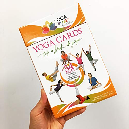 Kids Yoga Cards, 54 Educational Flash Card Deck for Children, 7 Sequences with Yoga Poses, Breathing Exercises, Meditations and Affirmations.