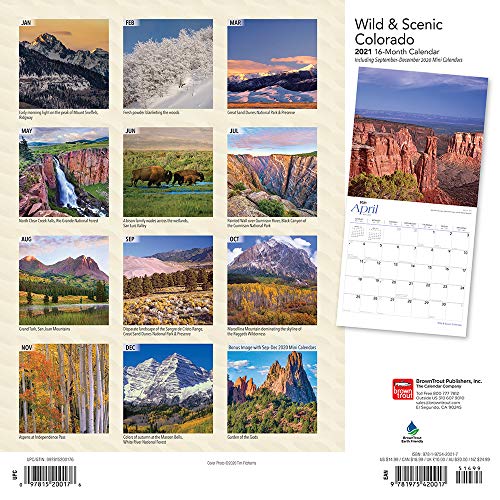 Wild & Scenic Colorado 2021 Calendar: Foil Stamped Cover