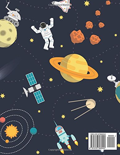 Space Notes: Lined Space Notebook (Outer Space Explorers) (Journal Composition Book Diary) (8.5 x 11 Large)