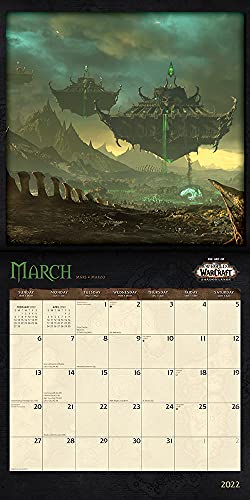 World of Warcraft 2022 12 x 12 Inch Monthly Square Wall Calendar, Video Game Blizzard Entertainment WoW