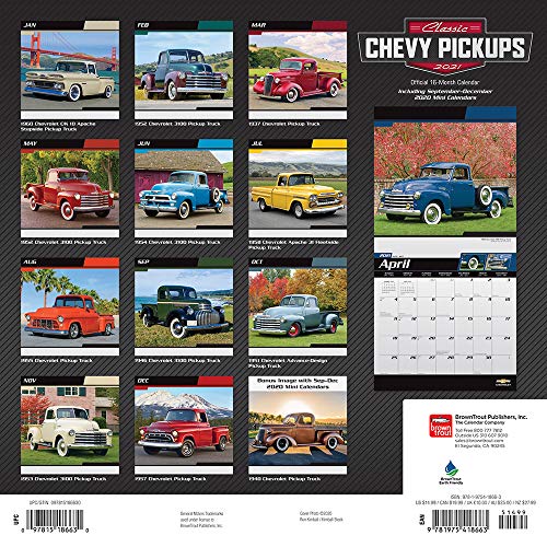 Classic Chevy Pickups 2021 Calendar: Foil Stamped Cover