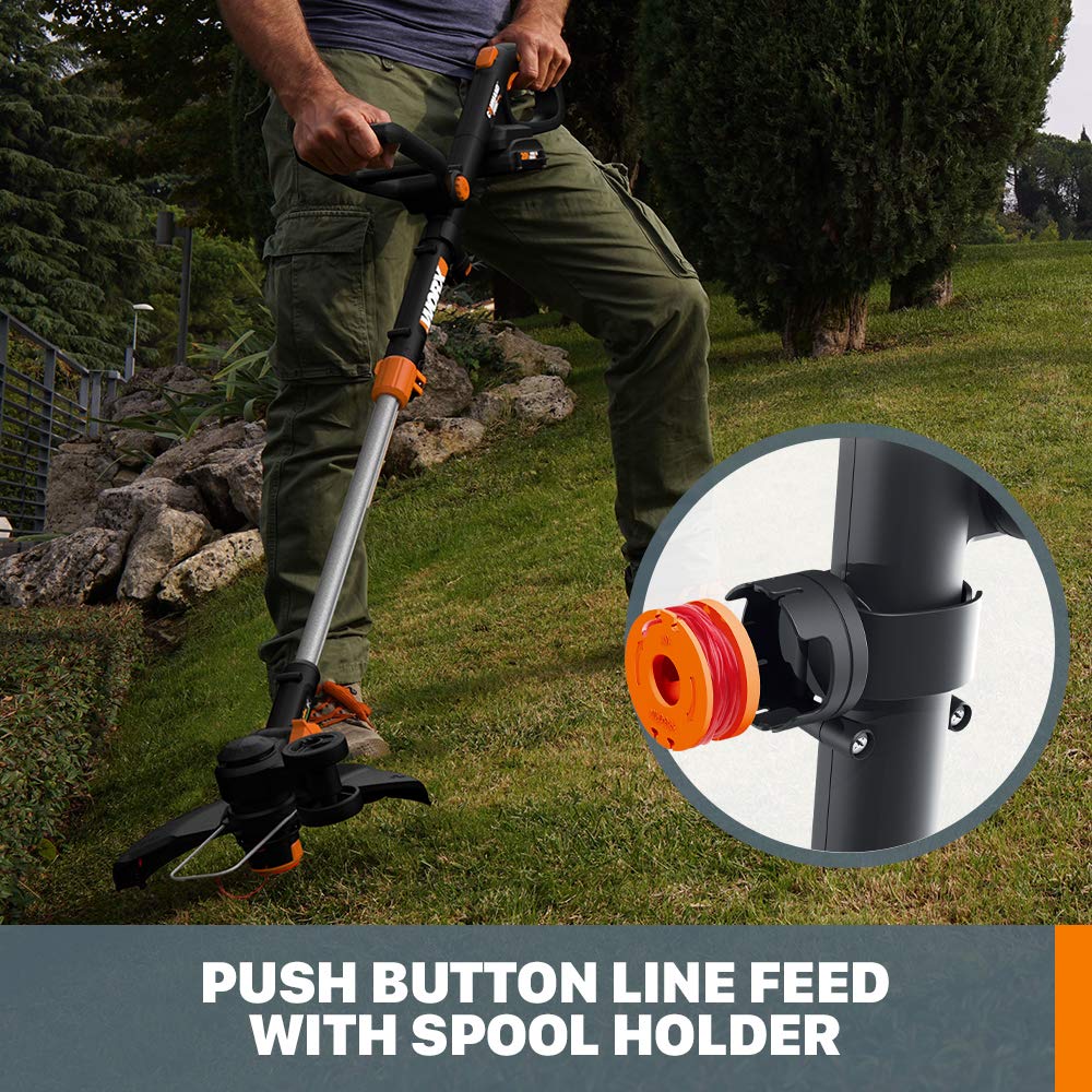 WORX 20V Power Share GT Revolution String Trimmer/Edger/Mini-Mower & Turbine Blower Combo Kit W/Quick Charger