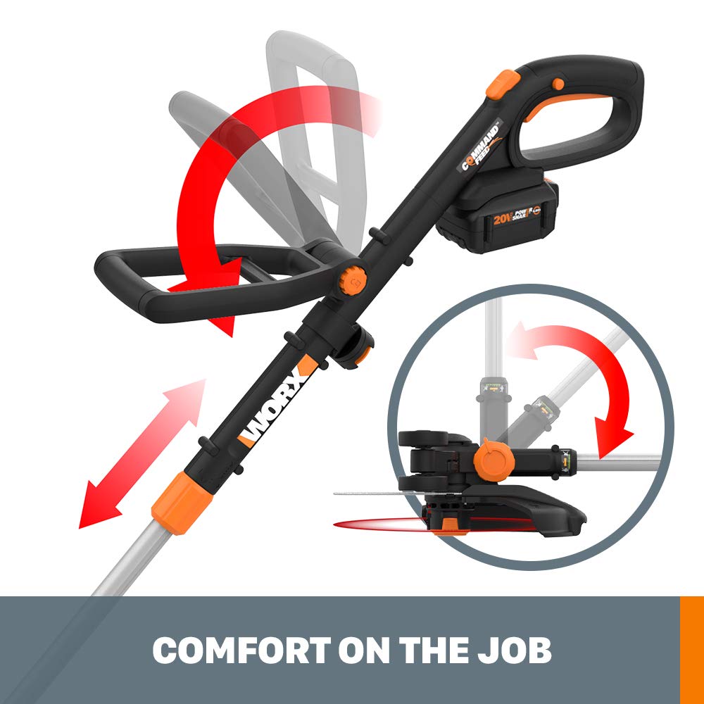 WORX 20V Power Share GT Revolution String Trimmer/Edger/Mini-Mower & Turbine Blower Combo Kit W/Quick Charger