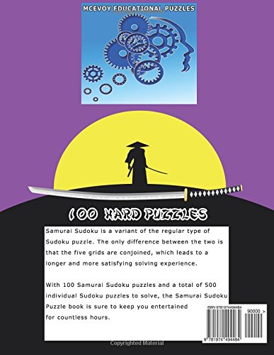 Samurai Sudoku Hard Volume 5: 100 Hard Samurai Sudoku Puzzles
