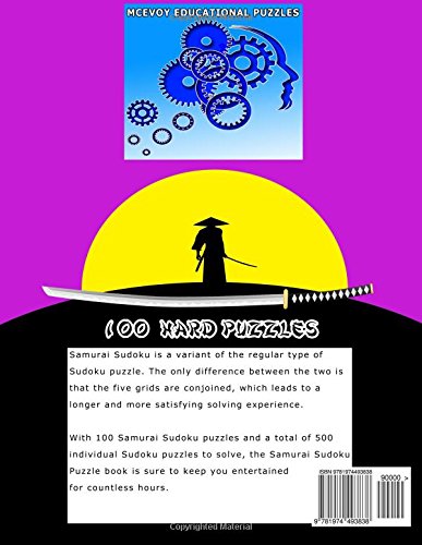 Samurai Sudoku Hard Volume 3: 100 Hard Samurai Sudoku Puzzles