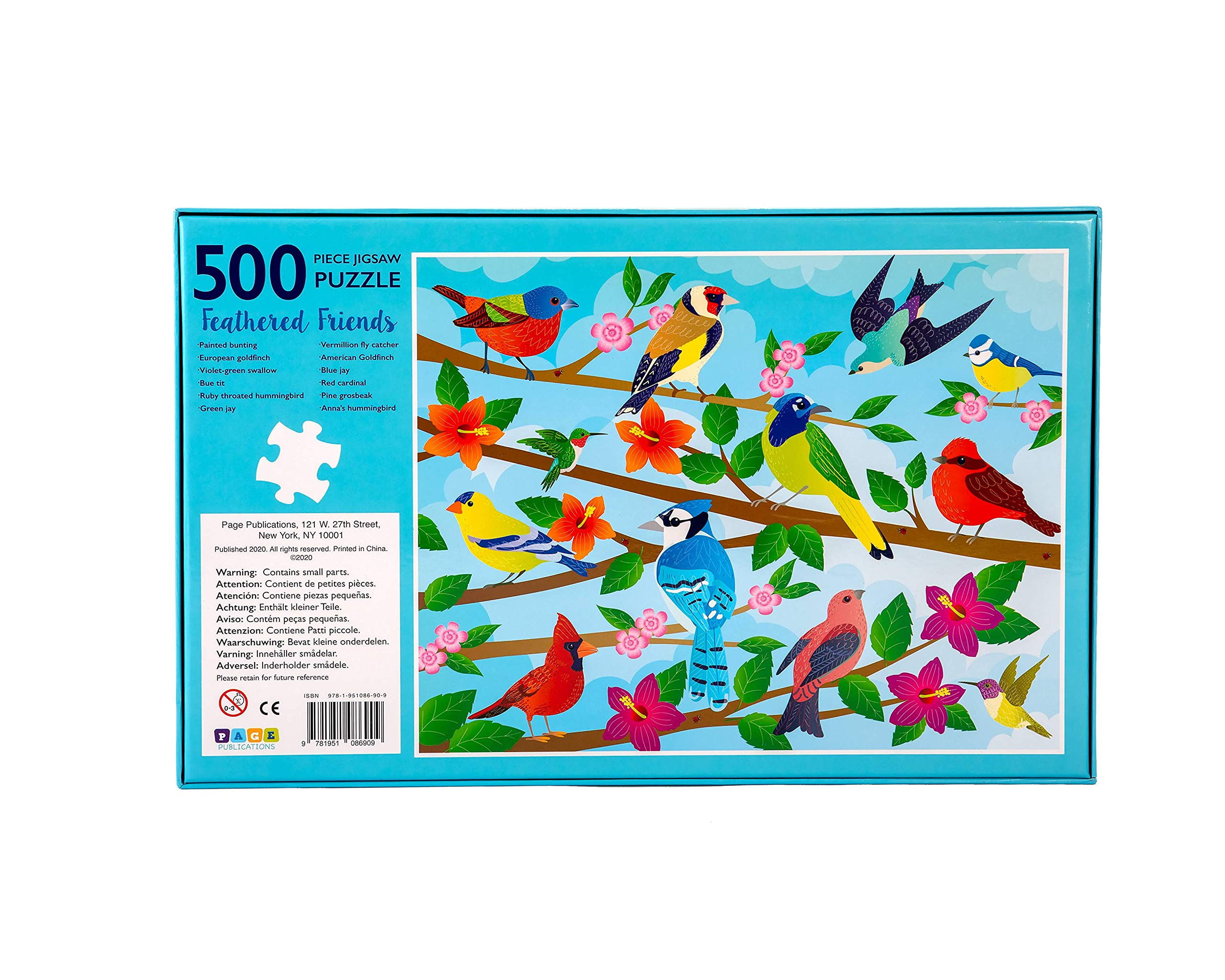 Page Publications Collection Jigsaw Puzzles for Adults 500 Piece | Feathered Friends Puzzles | Puzzles for Kids & Teens, Fun Educational Games for Family Game Night