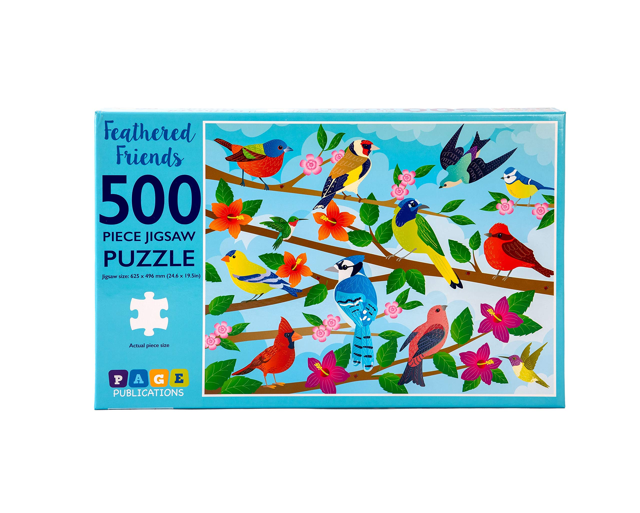 Page Publications Collection Jigsaw Puzzles for Adults 500 Piece | Feathered Friends Puzzles | Puzzles for Kids & Teens, Fun Educational Games for Family Game Night