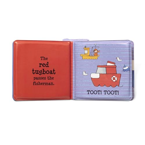 Melissa & Doug Children’s Book - Float-Alongs: Tiny Tugboats (Bath Book + 3 Floating Tugboat Toys)