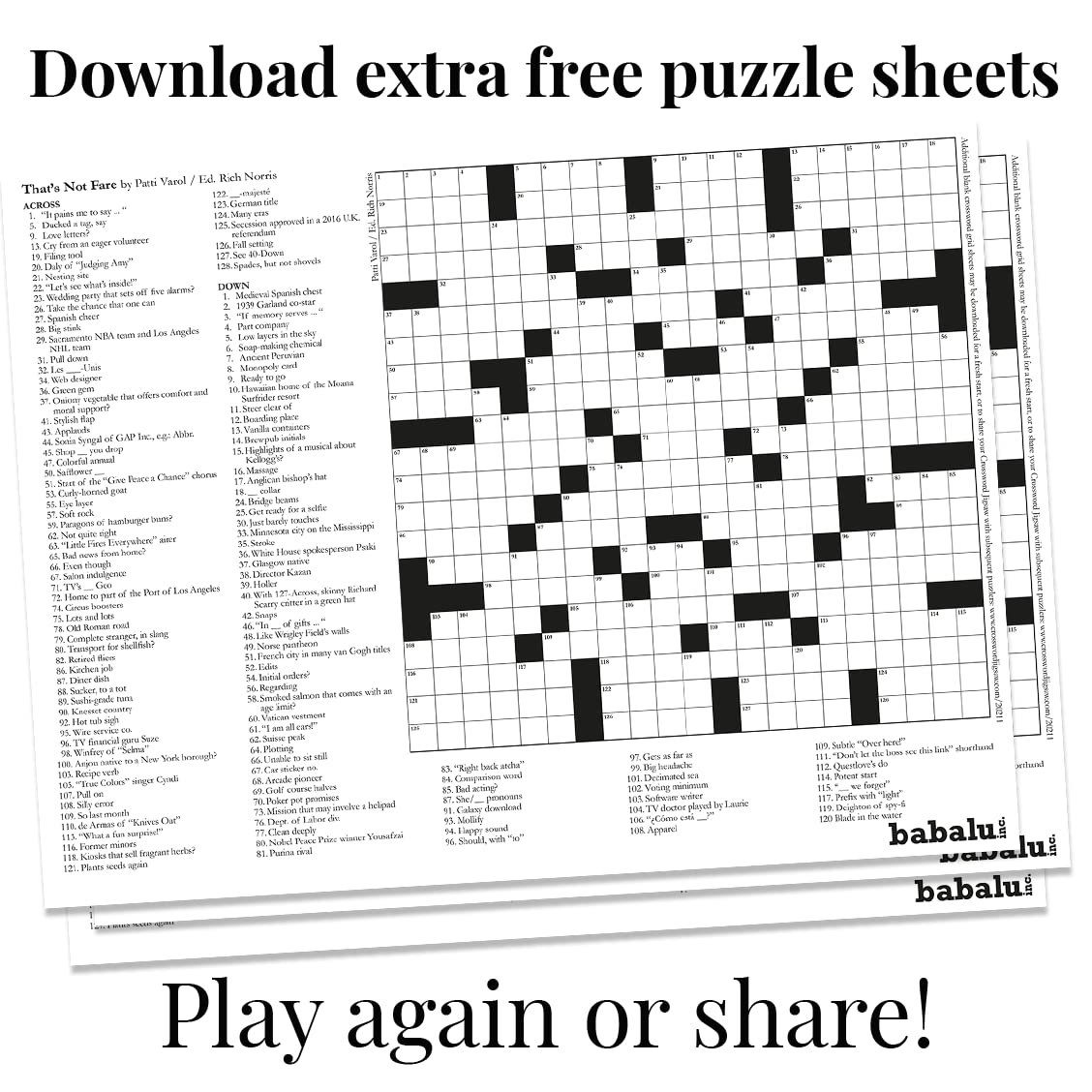 Dual Challenge Crossword Jigsaw Puzzle 1st Edition - 550 Piece Board Game for Adults Families - Educational Interactive Brain Building