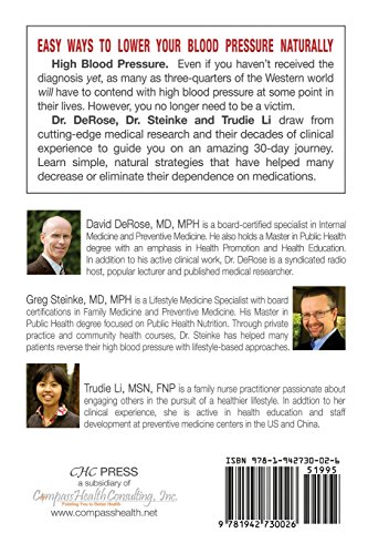 Thirty Days to Natural Blood Pressure Control: The "No Pressure" Solution