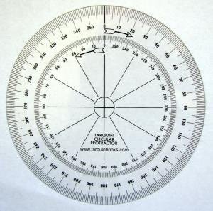 Tarquin Circular Protractors - Pack of 10 Flexible 90mm 360 Degrees.