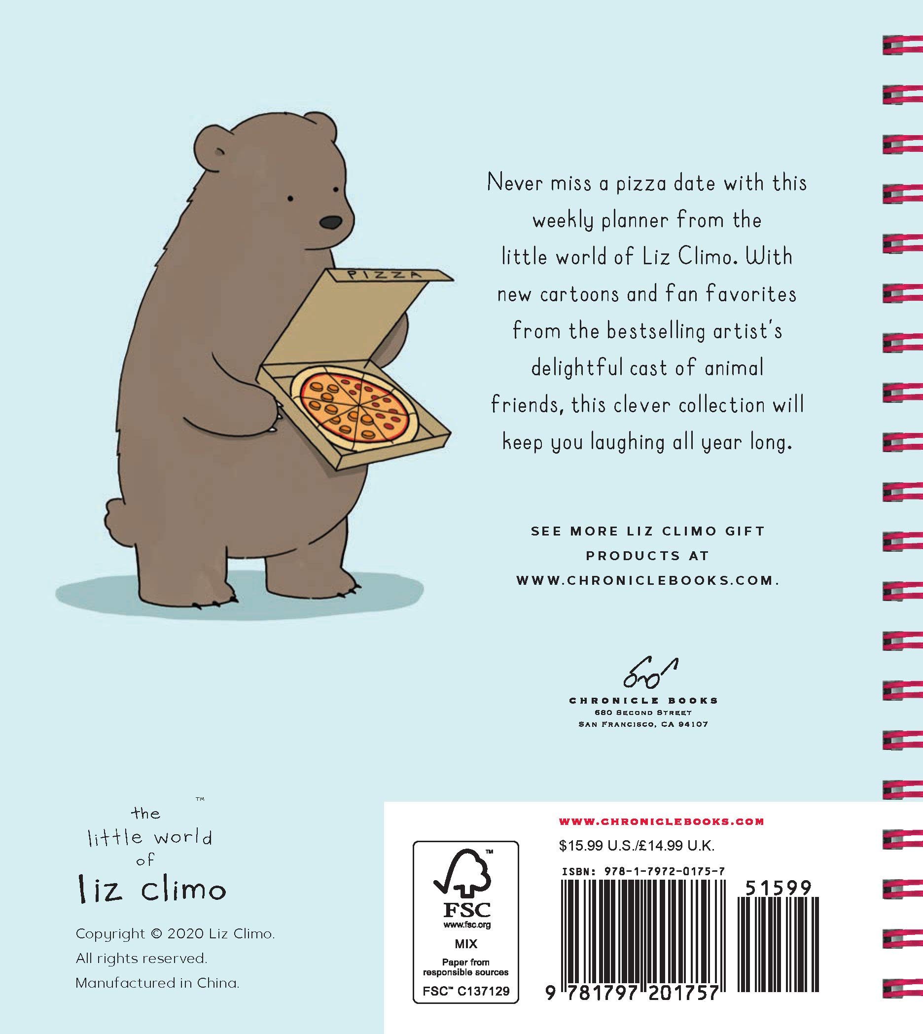 Liz Climo 2021 Engagement Calendar: (Weekly Calendar of Animal Comic Strips, Funny Animal Cartoon Planner Calendar)