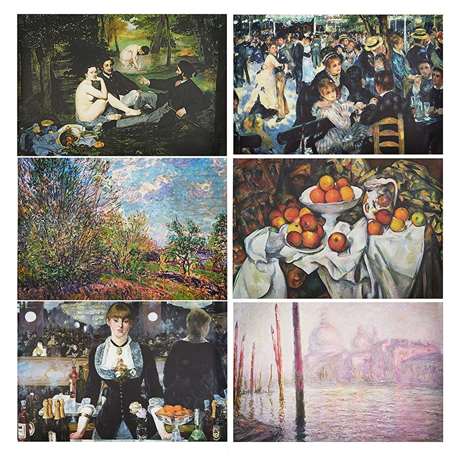 The Gifted Stationery 20 Pack Impressionist Artist Posters for Office, Dorm, Apartment, 13x19 in