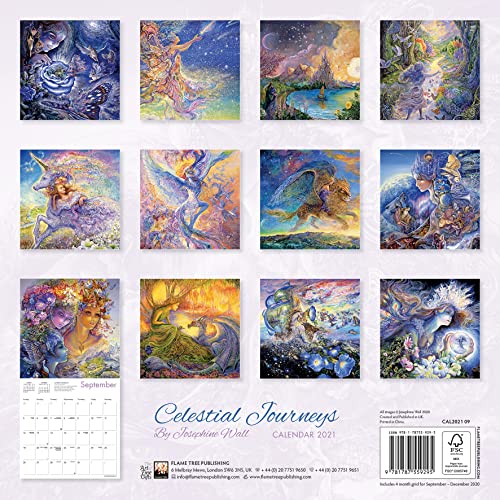 Celestial Journeys by Josephine Wall Wall Calendar 2021 (Art Calendar)