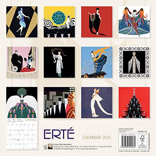 Erté Wall Calendar 2021 (Art Calendar)