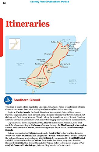 Lonely Planet New Zealand's South Island 6 (Regional Guide)