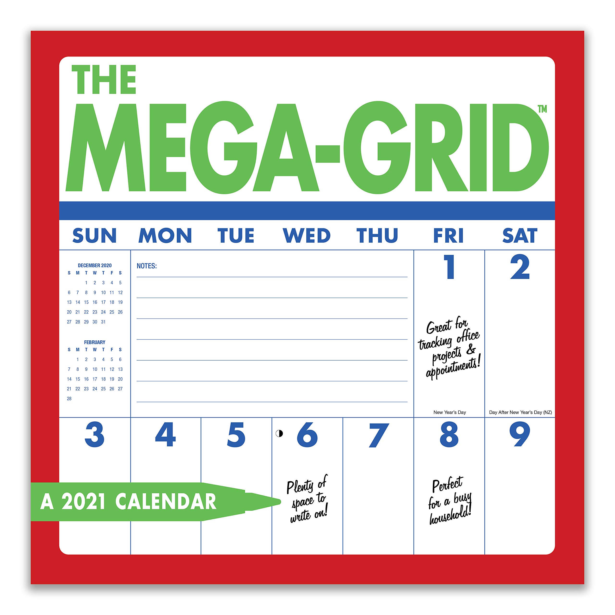 Mega-Grid 2021 Wall Calendar