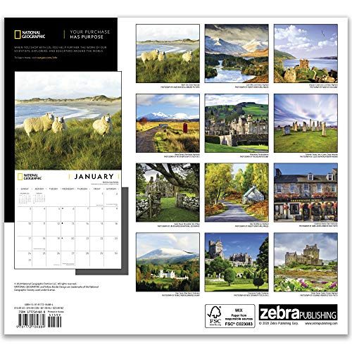 National Geographic Scotland 2021 Wall Calendar