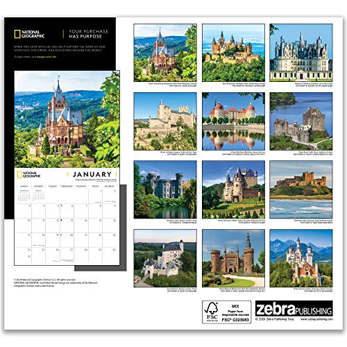 National Geographic Castles 2021 Wall Calendar