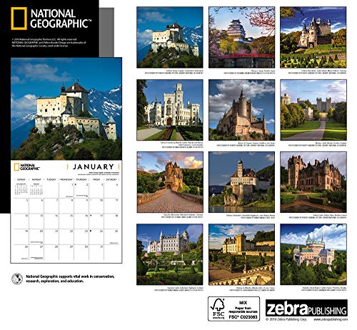 National Geographic Castles 2020 Wall Calendar