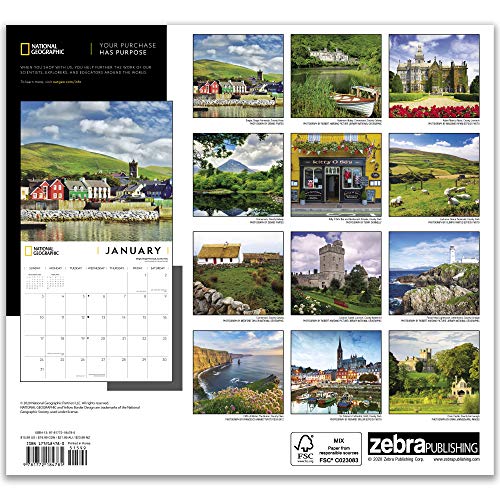 National Geographic Ireland 2021 Wall Calendar