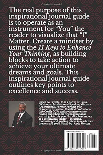 I Matter: 11 Keys to Excellence: Inspirational Journal Guide to Excellence and Success