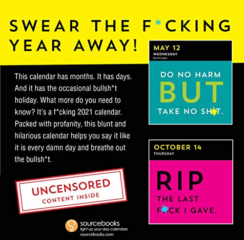 A F*cking 2021 Boxed Calendar: A daily dose of zero f*cks (Funny Daily Calendar, White Elephant Gag Gift, Desk Gift for Adults)