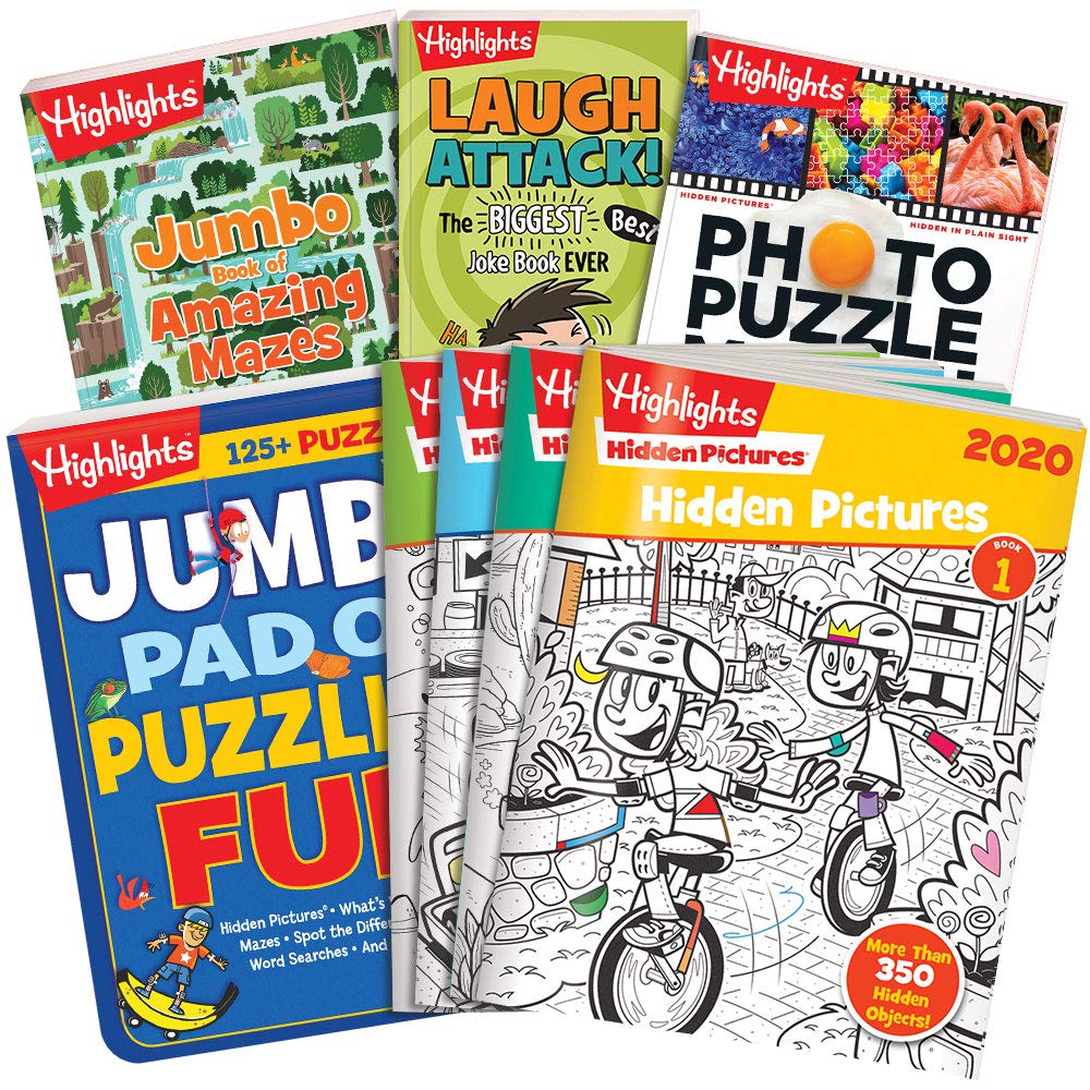 Highlights Young Readers Activity Pack - Hidden Pictures, Jumbo Pad of Puzzles, Joke Book, Mazes and Puzzlemania