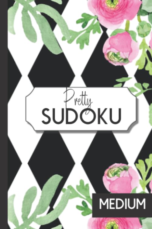 Medium Sudoku: Pretty Pocket Sized Sudoku Puzzle Book for Women | Small Traveling Size is Perfect for Purse, Briefcase or Bag