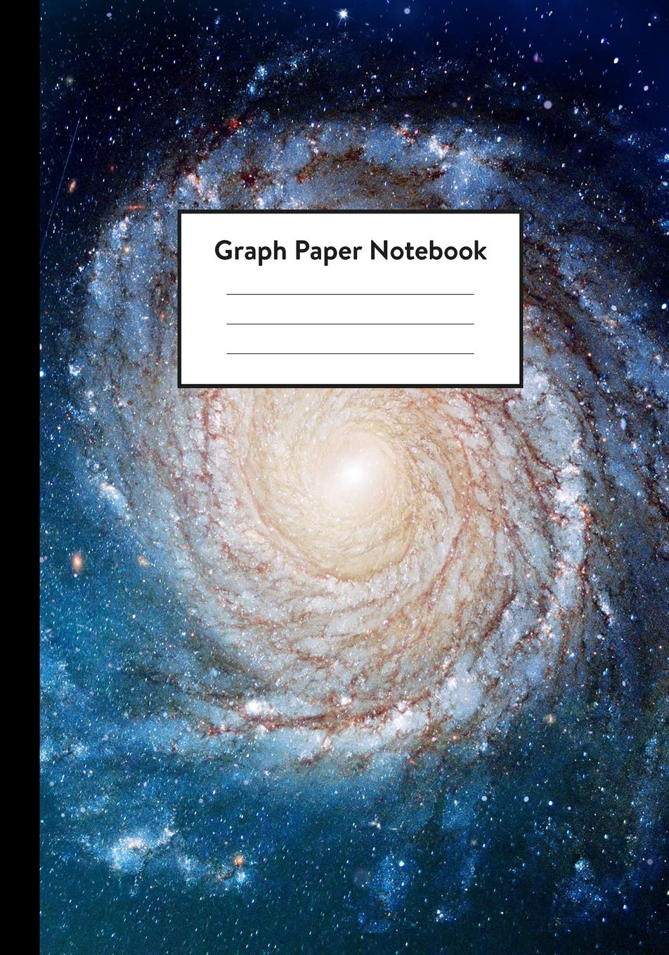 Graph Paper Notebook: 5 x 5 squares per inch, Quad Ruled - 7 x 10 | Deep Space Blue Spiral Galaxy | Math and Science Composition Notebook for for ... Girls, Teens And Students (School Essentials)