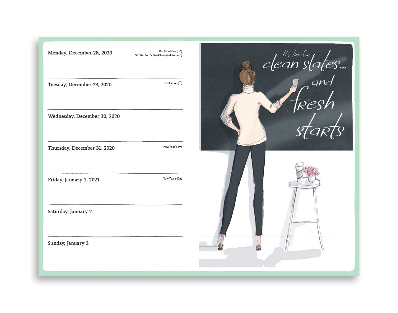 Blue Mountain Arts 2021 Weekly & Monthly Planner "When You Plant Positive Thoughts, Anything Is Possible..." 8 x 6 in. Spiral-Bound Date Book for Her, by Heather Stillufsen