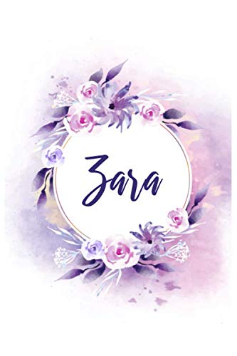Zara: Lined Writing Notebook Journal with Personalized Name, 120 Pages, 6''x9'', Pink, Port Gore, Hopbush Flowers, Best Christmas and Birthday Gift, For Girls, Women, School Teacher, mom, wife, aunt.
