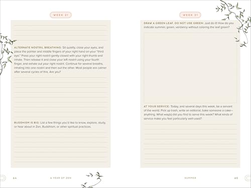 A Year of Zen: A 52-Week Guided Journal (A Year of Reflections Journal)