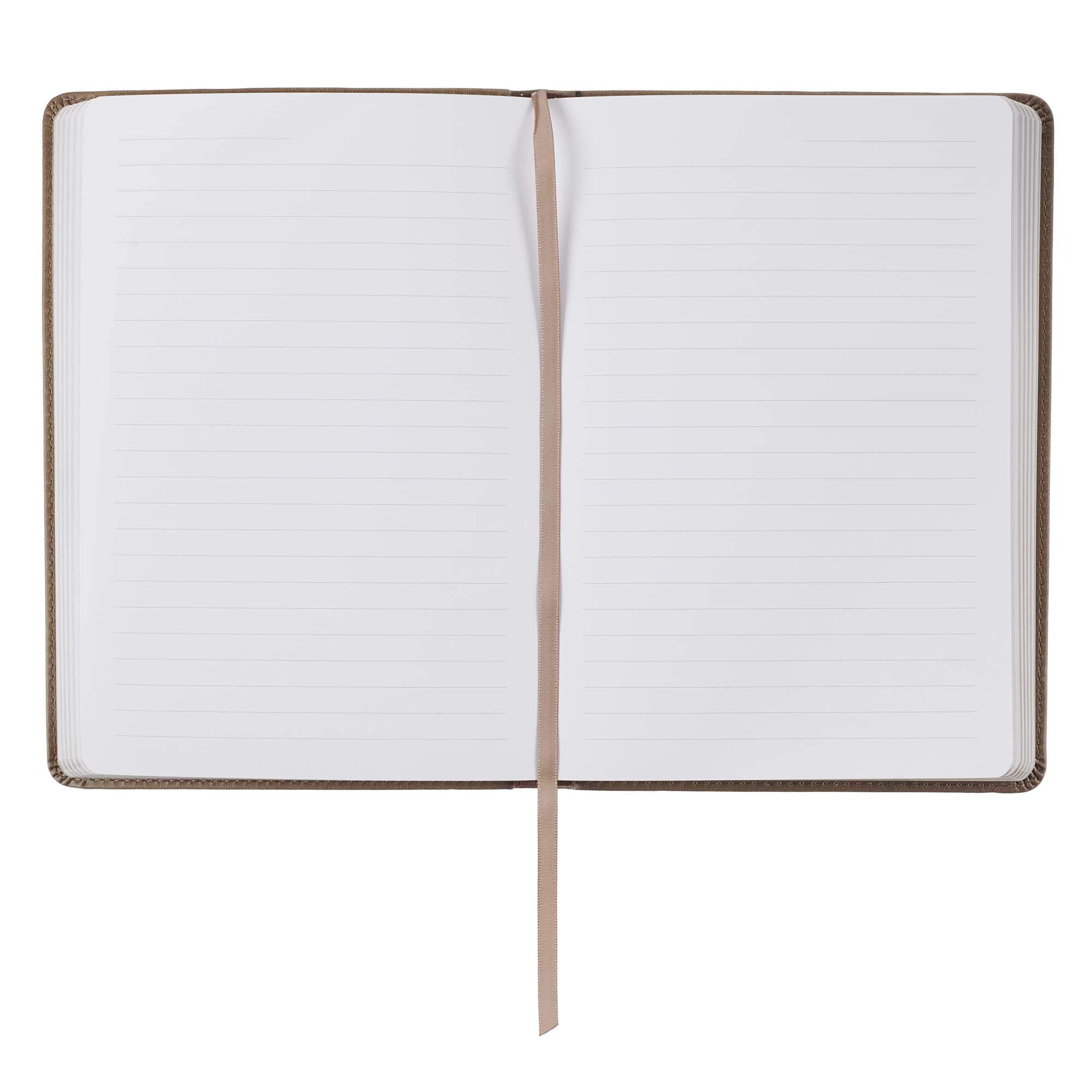 Brown Faux Leather Journal | It is Well With My Soul | Flexcover Inspirational Notebook w/Ribbon Marker and Lined Pages, 6 x 8.5 Inches