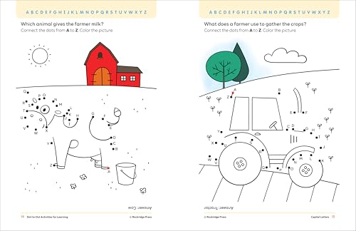 Dot-to-Dot Activities for Learning: Practice the Alphabet and Count to 100