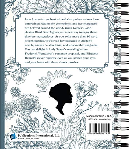 Brain Games - Jane Austen Word Search: How Well Do You Know These Timeless Classics? (Volume 1)