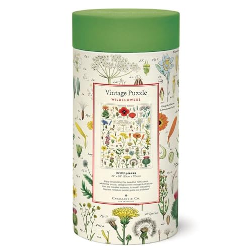 Cavallini Papers & Co. Wildflowers 1,000 Piece Puzzle, Multi