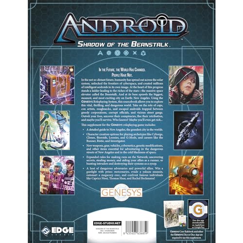 Fantasy Flight Games Genesys Roleplaying Game Shadow of the Beanstalk SOURCEBOOK - Explore a Cyberpunk Future! Fantasy Game for Kids & Adults, Ages 14+, 2-8 Players, 1+ Hour Playtime, Made by EDGE Studio