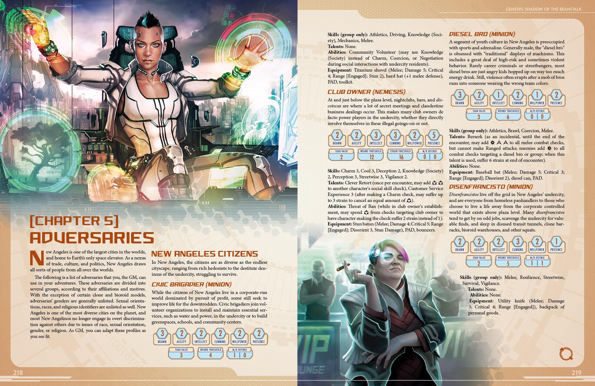 Fantasy Flight Games Genesys Roleplaying Game Shadow of the Beanstalk SOURCEBOOK - Explore a Cyberpunk Future! Fantasy Game for Kids & Adults, Ages 14+, 2-8 Players, 1+ Hour Playtime, Made by EDGE Studio