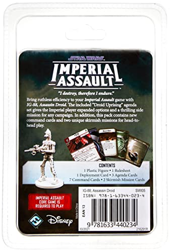 Star Wars Imperial Assault Board Game IG-88 Assassin Droid VILLAIN PACK - Epic Sci-Fi Strategy Game for Kids and Adults, Ages 14+, 1-5 Players, 1-2 Hour Playtime, Made by Fantasy Flight Games