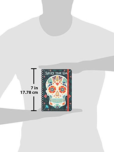 Sugar Skull 2021 On-the-Go Weekly Planner: 17-Month Calendar with Pocket (Aug 2020 - Dec 2021, 5" x 7" closed): Seize the Day