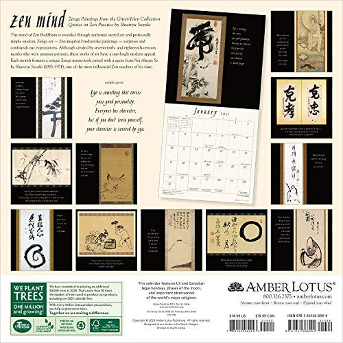 Zen Mind 2021 Wall Calendar: Zenga Paintings from the Gitter-Yelen Collection