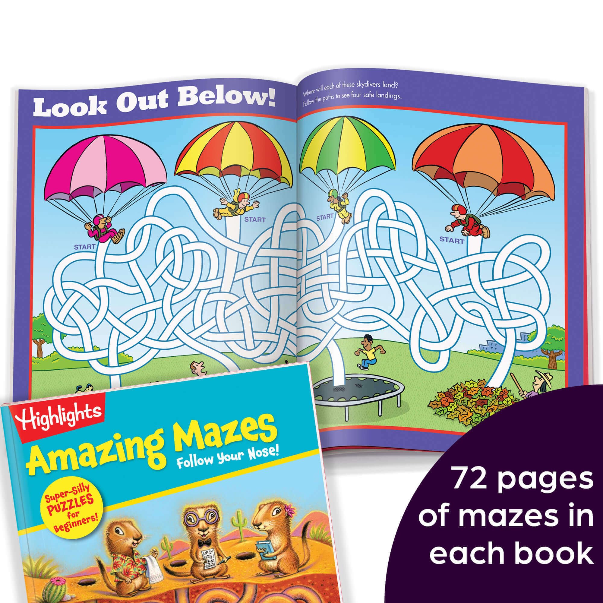 Highlights for Children Amazing Mazes Beginner Maze Books for Kids Ages 3-6, 144 Pages, 2-Pack of Activity Books, Screen Free Fun and Challenging Mazes for Kids