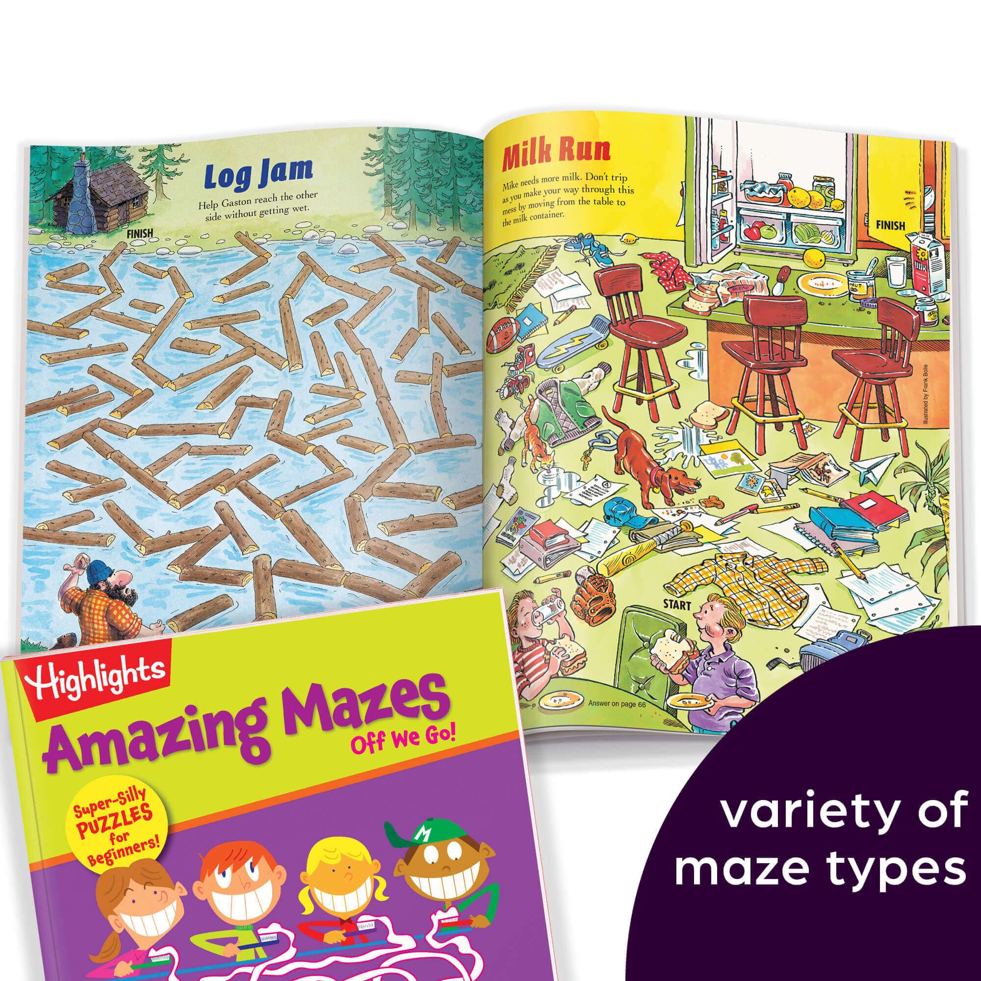 Highlights for Children Amazing Mazes Beginner Maze Books for Kids Ages 3-6, 144 Pages, 2-Pack of Activity Books, Screen Free Fun and Challenging Mazes for Kids