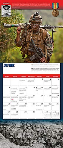 Marines Wall Calendar 2021, Monthly January-December 12'' x 14"
