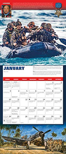 Marines Wall Calendar 2021, Monthly January-December 12'' x 14"