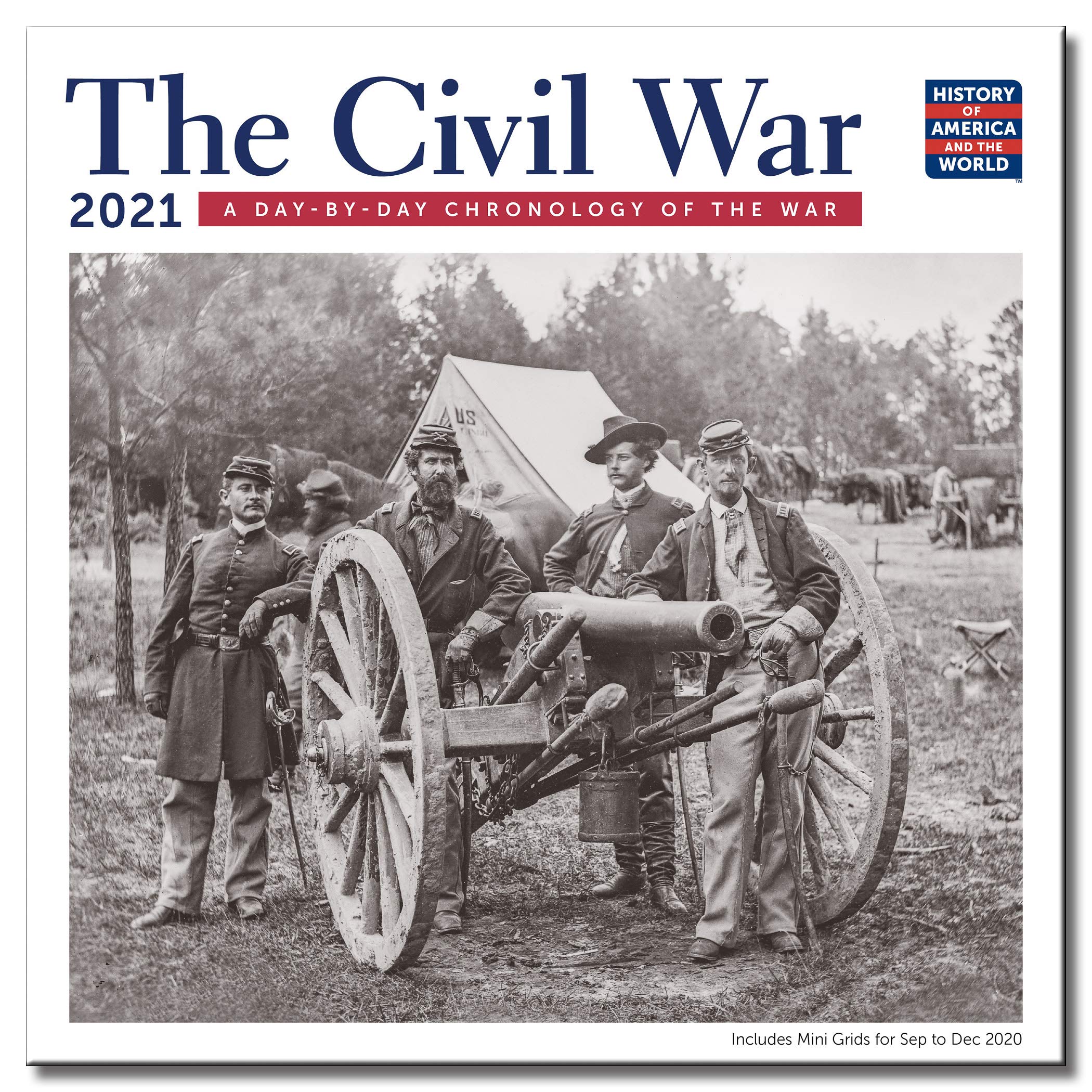 Civil War Day-by-Day Chronology Wall Calendar 2021, Monthly January-December 12'' x 12"